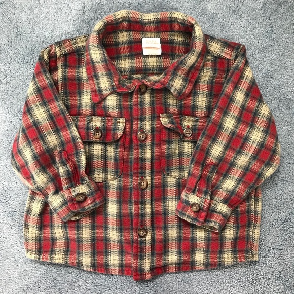 GAP | Shirts & Tops | Baby Gap Flannel Button Down Boys 824 Mo | Poshmark